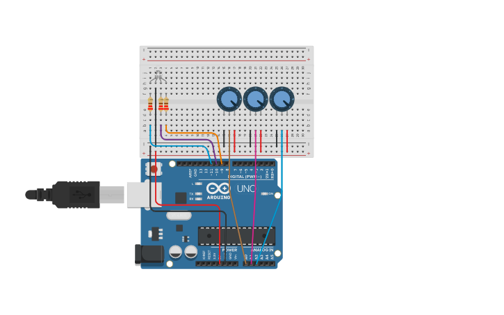 Circuit Design Led Rgb Color Tinkercad
