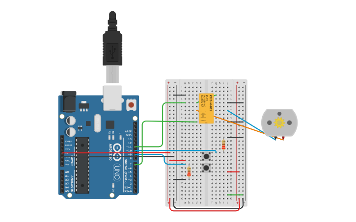 Circuit design PWM Motor control | Tinkercad