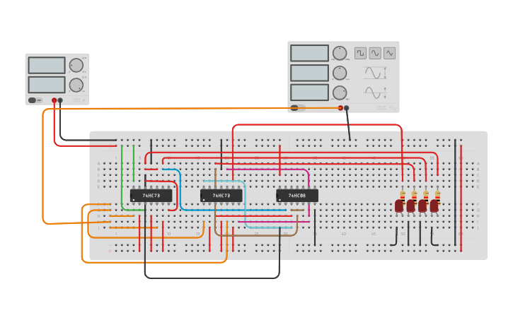 Circuit design CH.EN.U4CSE19007_4 bit counter | Tinkercad