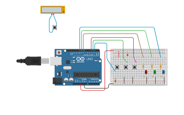 Circuit design Pull Down - Pull Up - Tinkercad