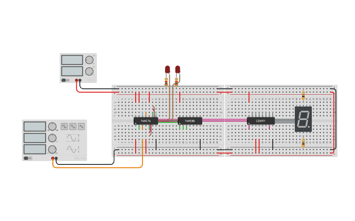 Circuit design Activity 6 - D FLIP - Tinkercad
