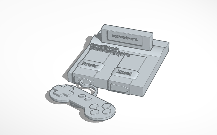 3D design Super Nintendo Entertainment System (SNES) - Tinkercad