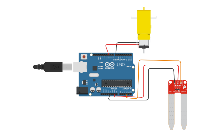 Circuit design sensor de humedad | Tinkercad