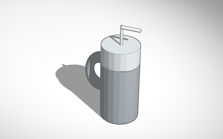 3D design thermos flask - Tinkercad