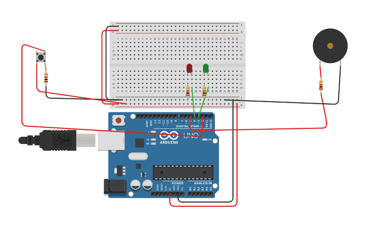 Circuit design random led - Tinkercad