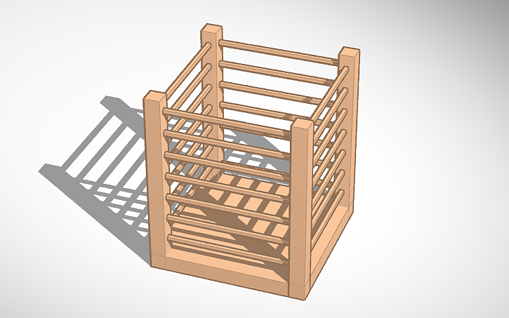 3D design earring rack - Tinkercad