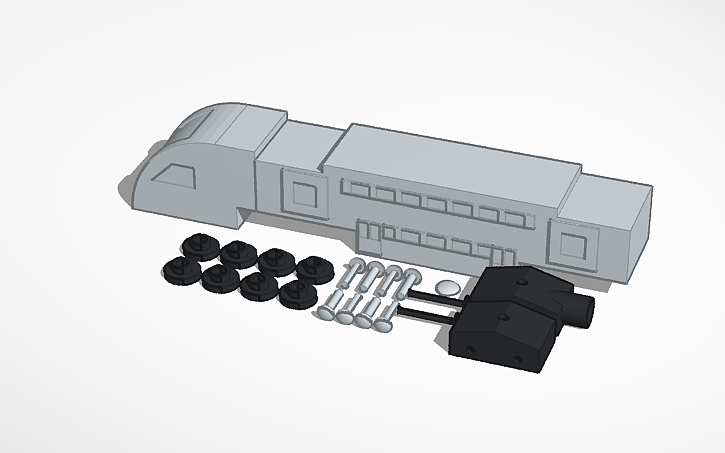 3D design Toy Caltrain EMU engine print only - Tinkercad