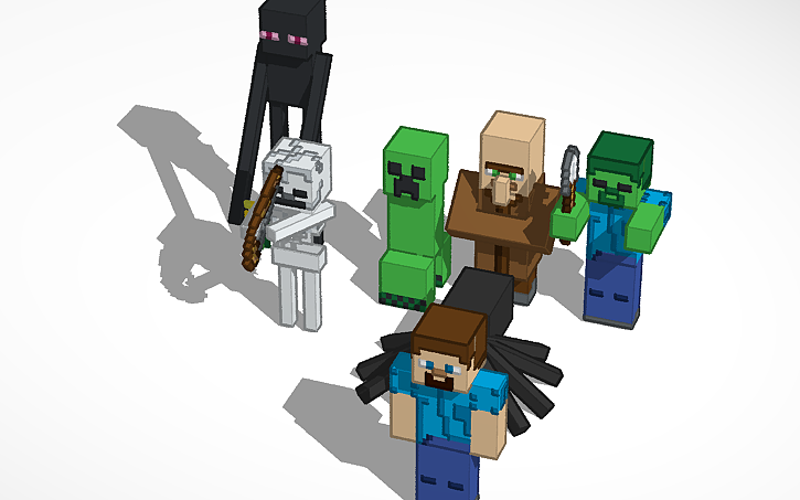 3D design Minecraft Characters | Tinkercad