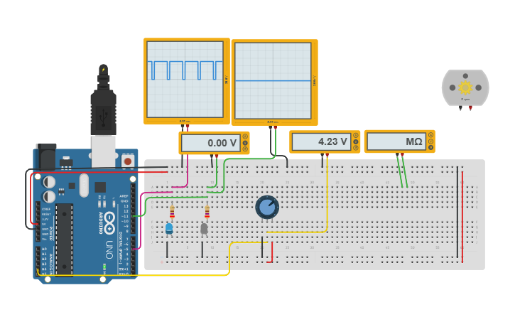 Circuit design Ejemplo 9 - Tinkercad