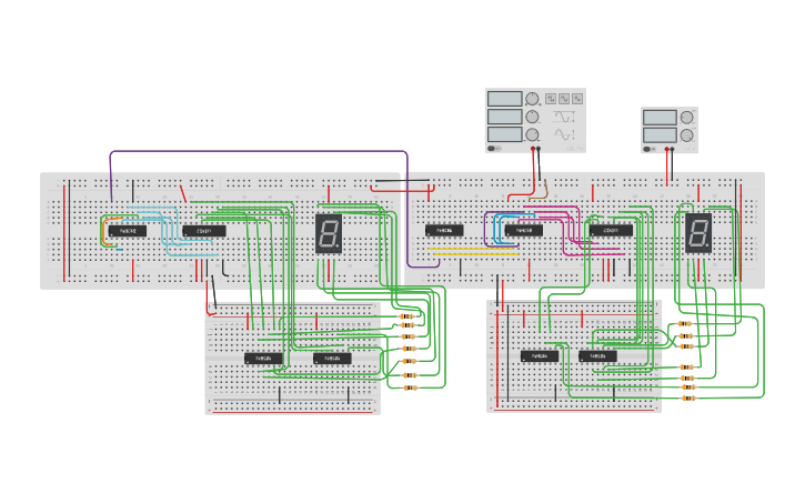 Circuit design 7segment - Tinkercad