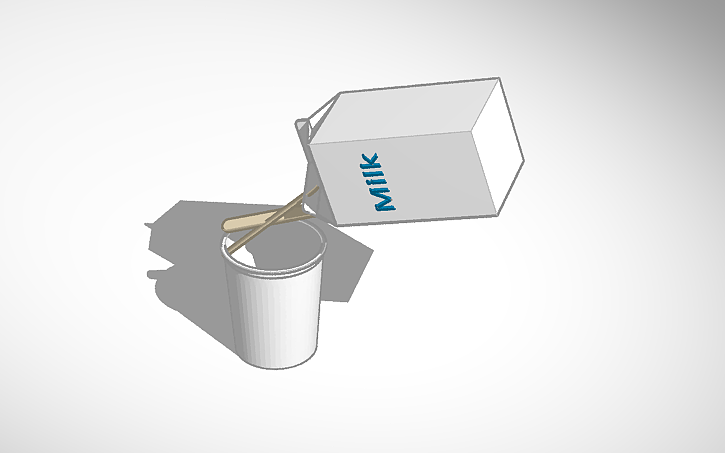 3D design my milk | Tinkercad