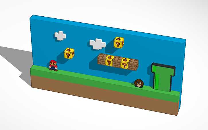 3D design Super Mario Level 1-1 - Tinkercad