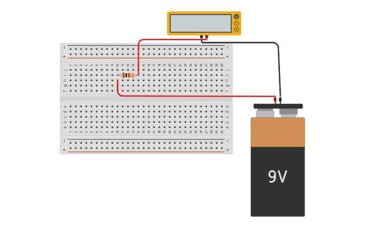 Circuit Design Multi Meter Utilization Tinkercad