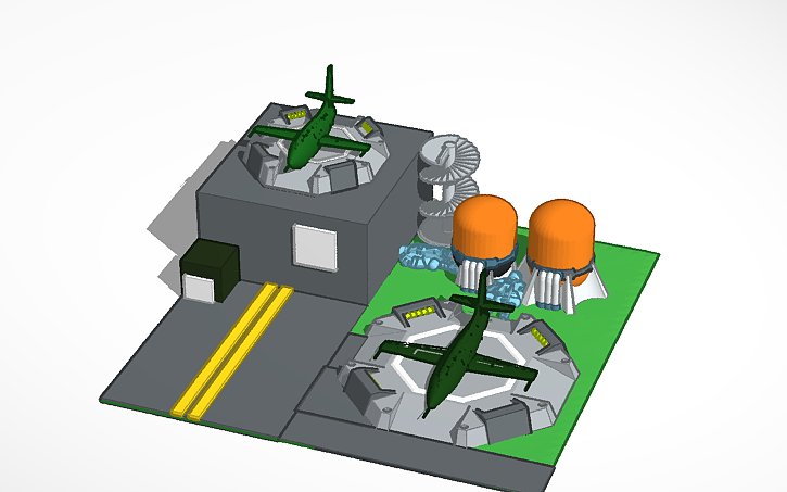 3D design Air force base - Tinkercad