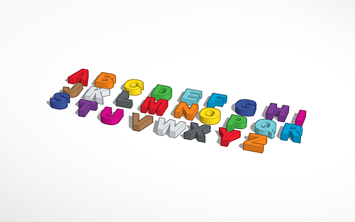 3D design The Alphabet/Alphabeticel letters - Tinkercad