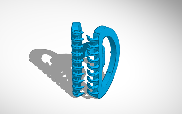 3D design Compliant hair clip - Tinkercad