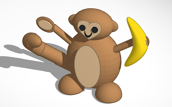 3D design monkey - Tinkercad