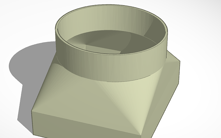 3D design Gutter Adapter 5x5 to 4" round | Tinkercad