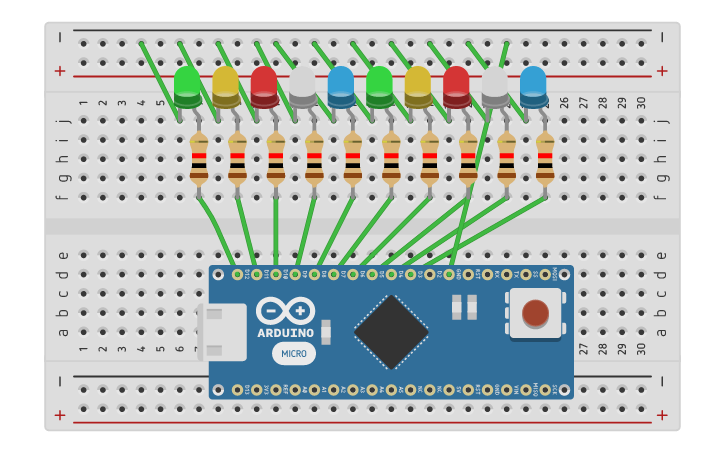 Circuit design external blink - Tinkercad