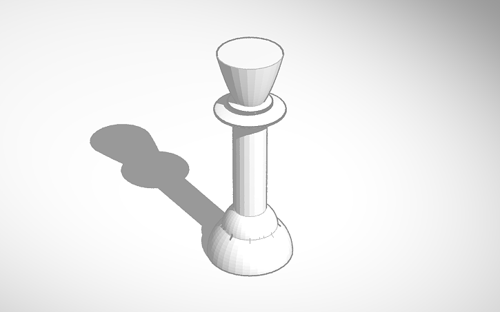 3D design A White Chess Queen | Tinkercad