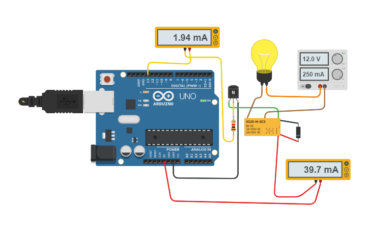 Circuit Design Drive Corrente Transistor Acionamento Carga Com Rele