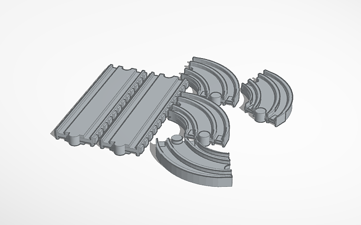 3D design train track pieces - Tinkercad