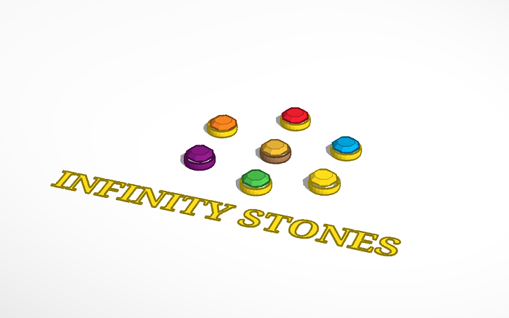 3D design INFINITY STONES | Tinkercad