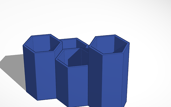 3D design Polygon pen holder - Tinkercad