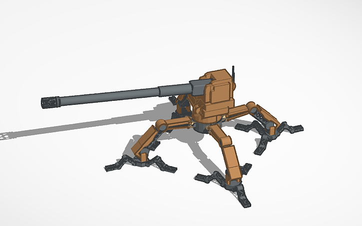 3D design Walker mech - Tinkercad