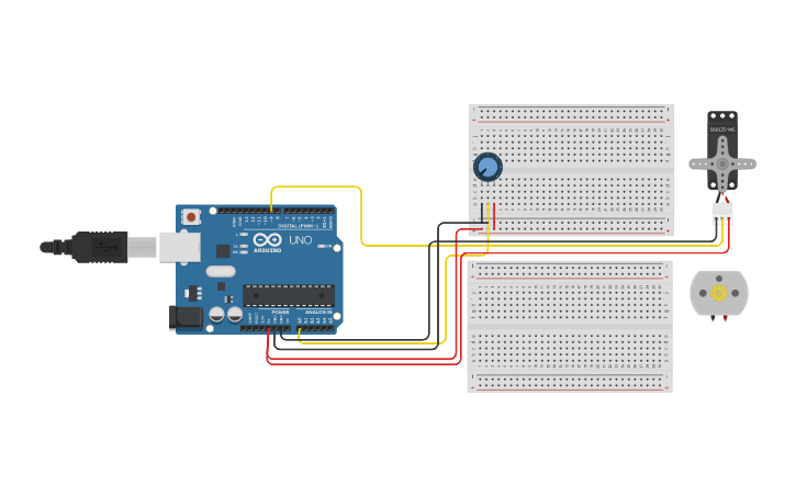 Circuit design Servo Moteur Arduino - Tinkercad