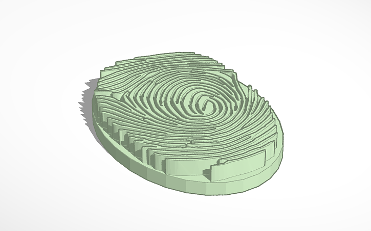 3D design My fingerprint final - Tinkercad