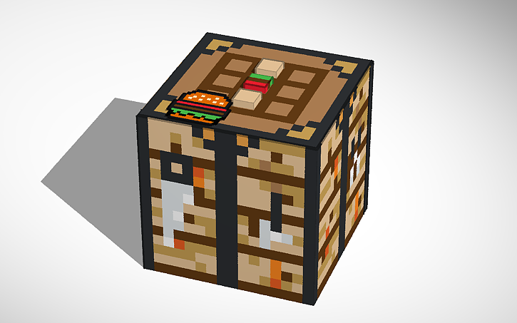 3D design Crafting table with burger.... | Tinkercad