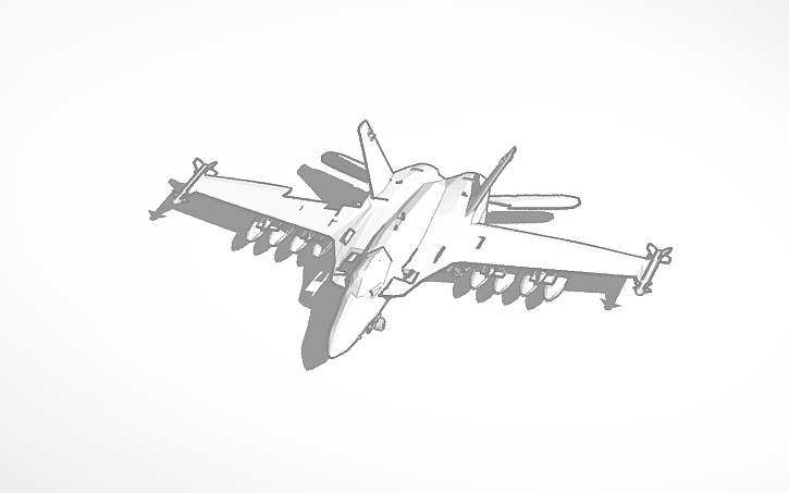3D design Fighter Plane Mesh - Tinkercad