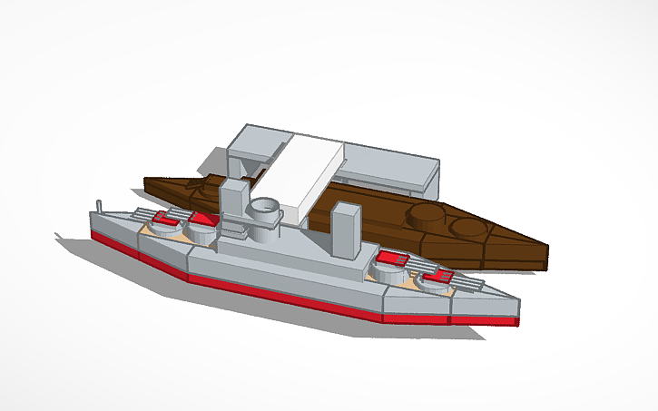 3D design uss arizona - Tinkercad