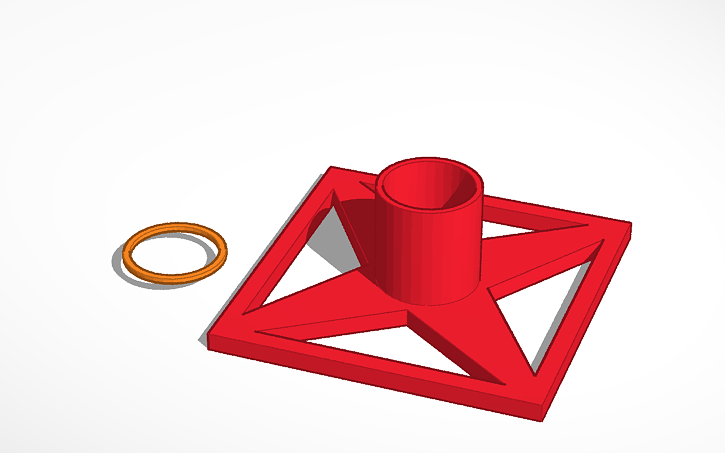 3D design pvc filament stand - Tinkercad