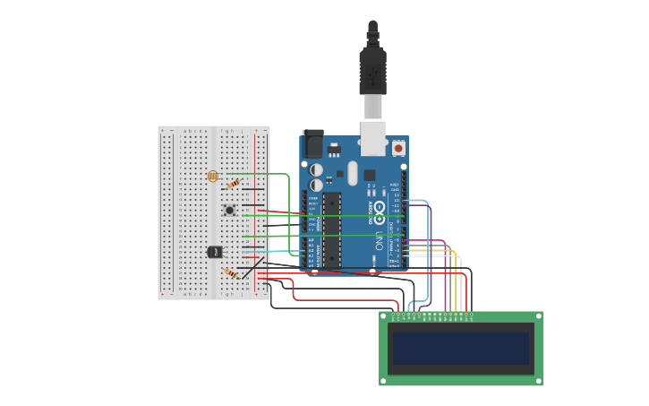 Circuit design Classwork 6/Jan -> weather station design - Tinkercad