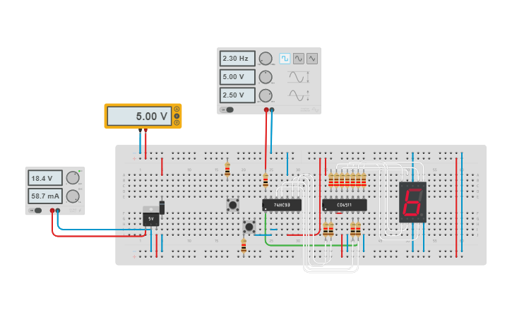 Circuit Design 74hc93 Cd4511 7 Segment Tinkercad
