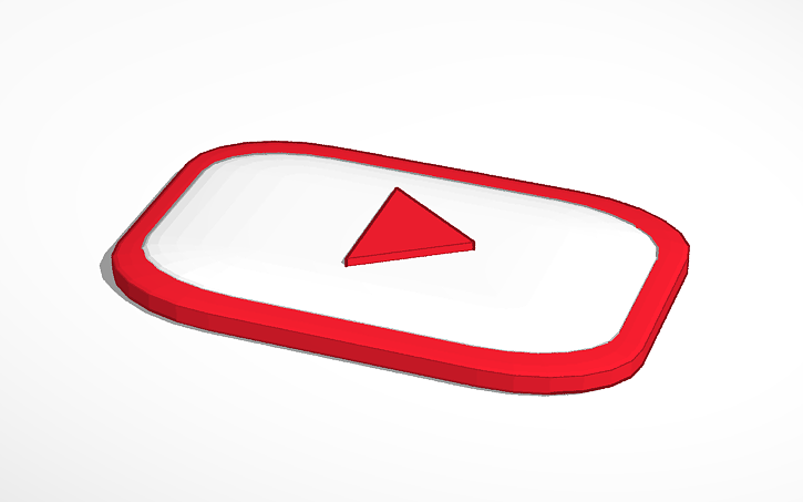 3D design YouTube Logo | Tinkercad