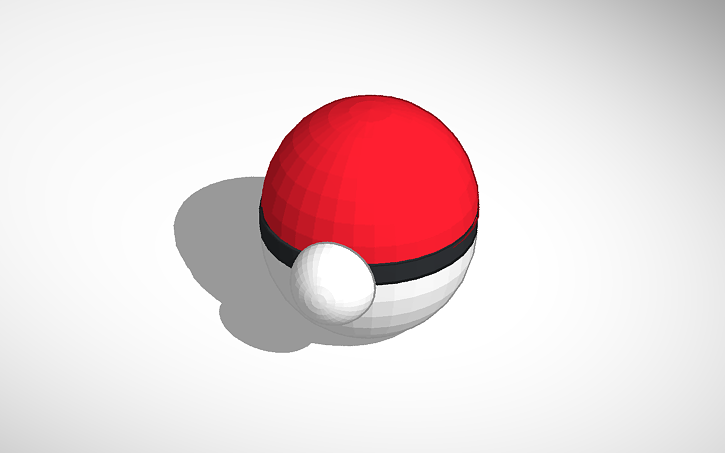 3D design Pokemon Ball | Tinkercad