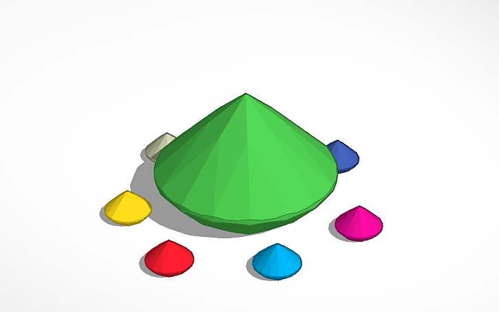 3D design Chaos Emeralds + Master Emerald (DO NOT CHANGE SCALE ...