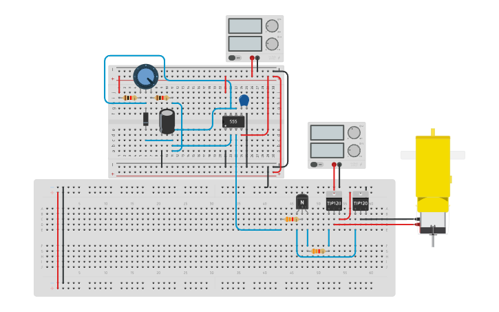 Circuit design circuito de control para motor dc | Tinkercad