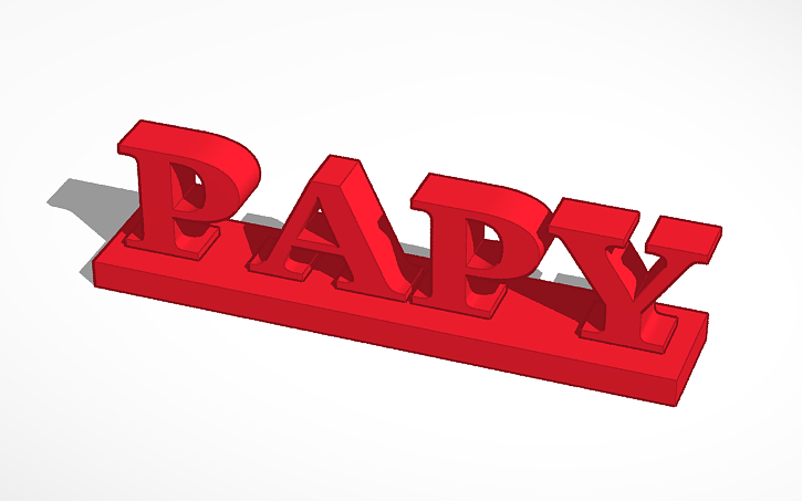 3D design PAPY - Tinkercad