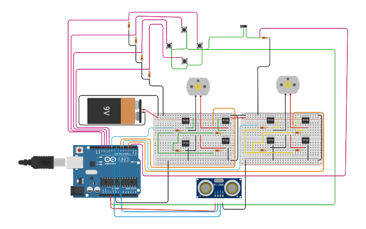 Circuit design Puente H con Arduino-Tarea final--Sara-- - Tinkercad