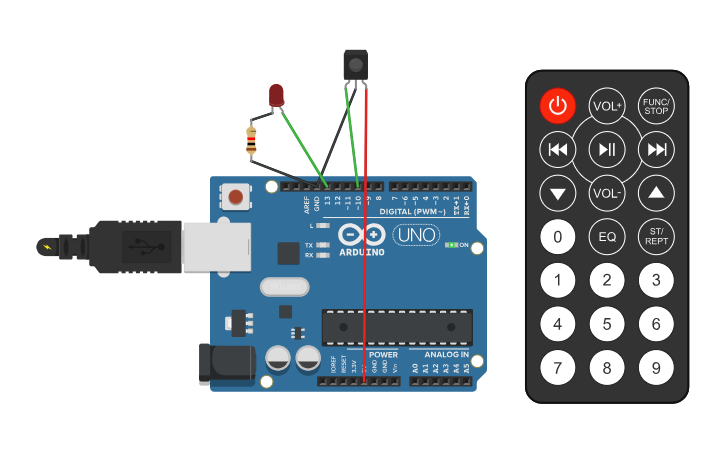 Circuit design infrared sensor - Tinkercad