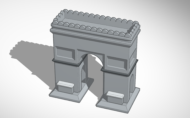 3D design Arc de Triomphe - Tinkercad
