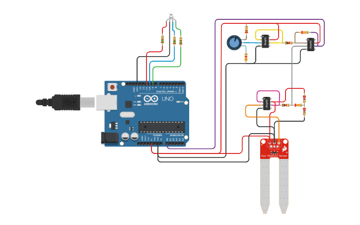Circuit Design Sensor Humidity Tinkercad