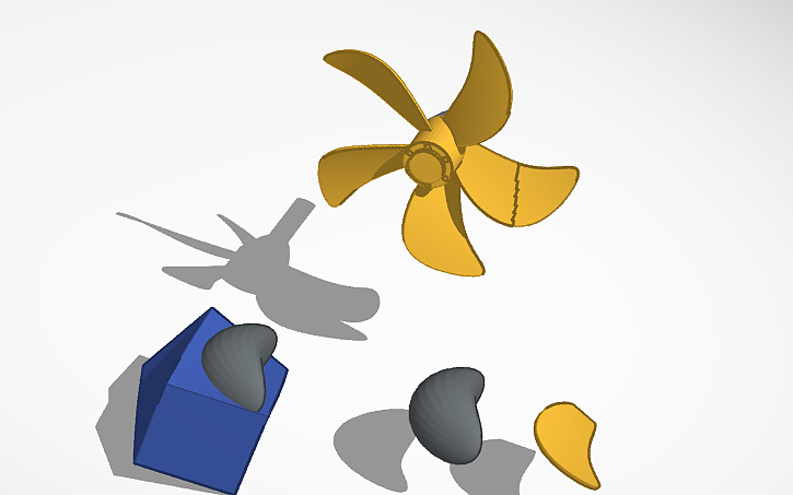 3D design Ship Propeller SIM LAB - Tinkercad