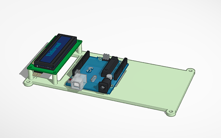 3D design Suporte_Case_Arduino_LCD16x2 - Tinkercad