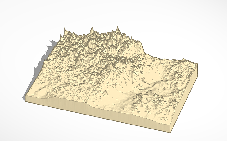 3D design Mountain peaks - Tinkercad