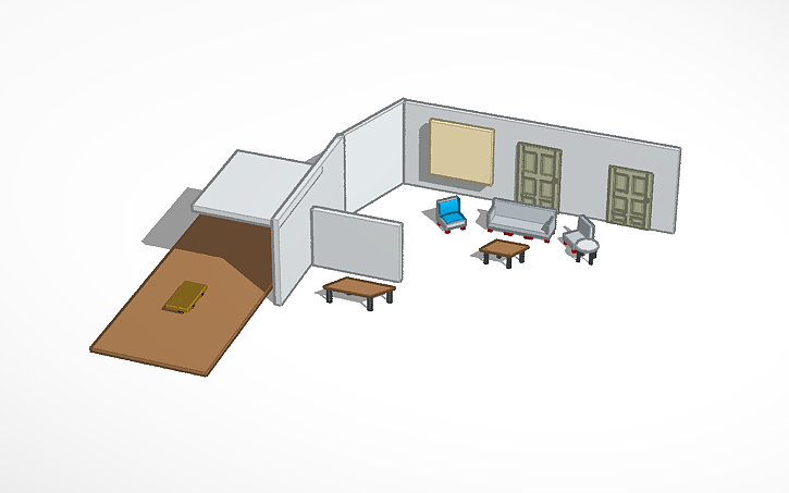 3D design over the river set design | Tinkercad